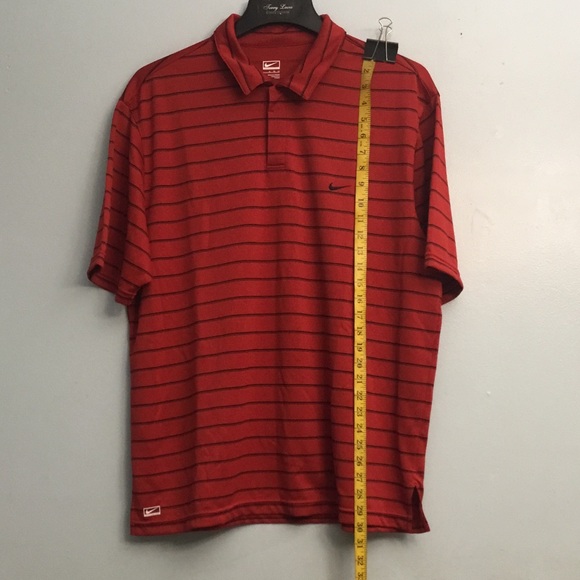 Nike | Shirts | Nike Red Polo Shirt With Subtle Stripes | Poshmark